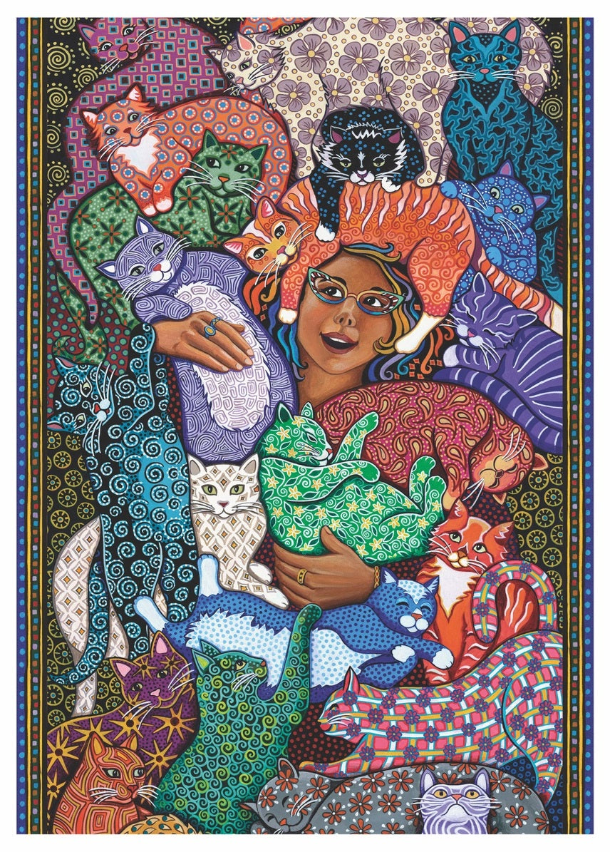 Cat Lady by Daniella Willett-Rabin, 1000 Piece Puzzle – FairyPuzzled